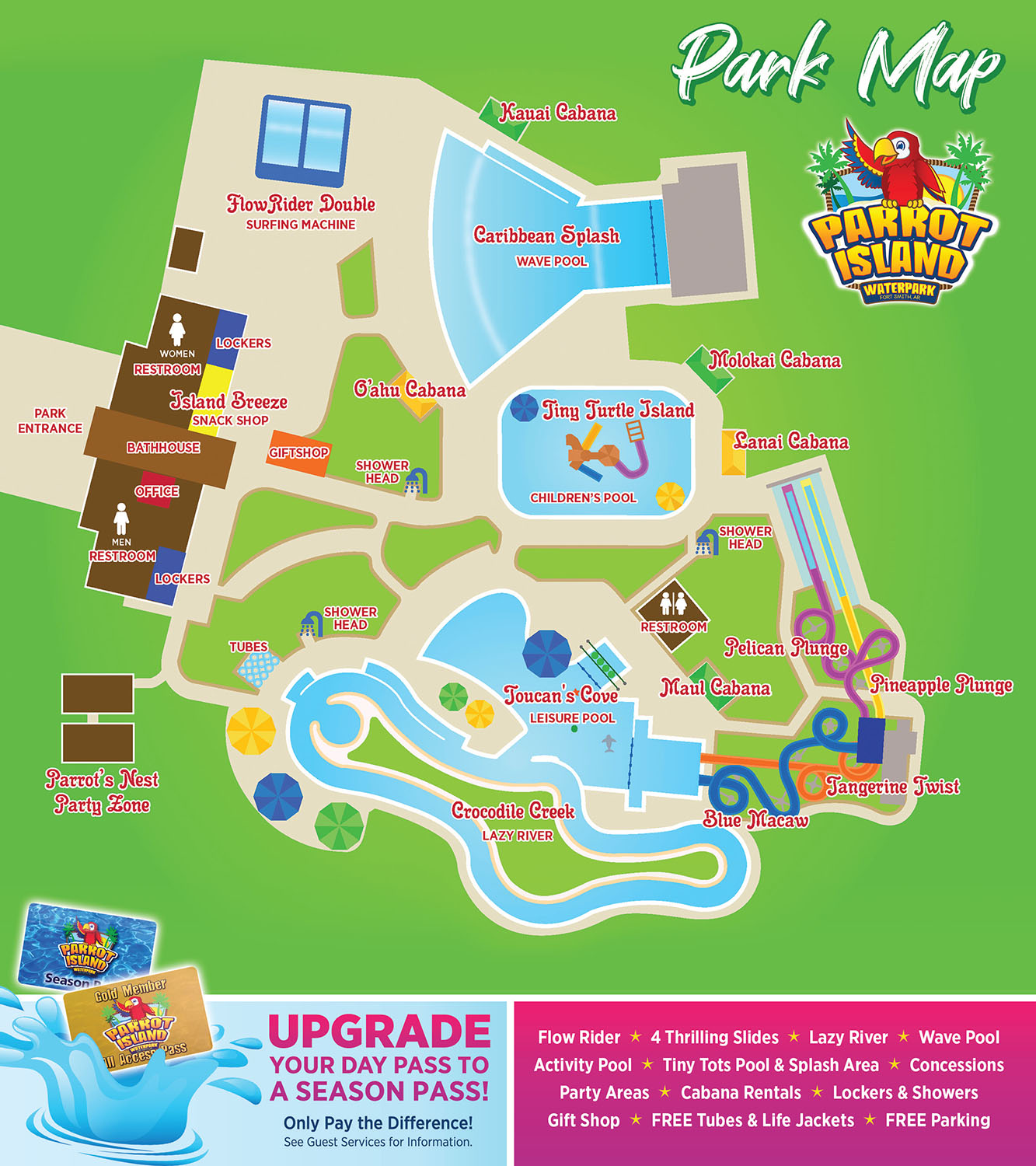 Parrot Island Waterpark - Waterpark Map